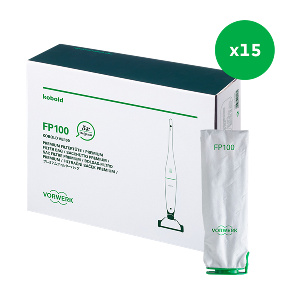 Komplet worków filtrujących FP100 15 szt. - Vorwerk - Kobold
