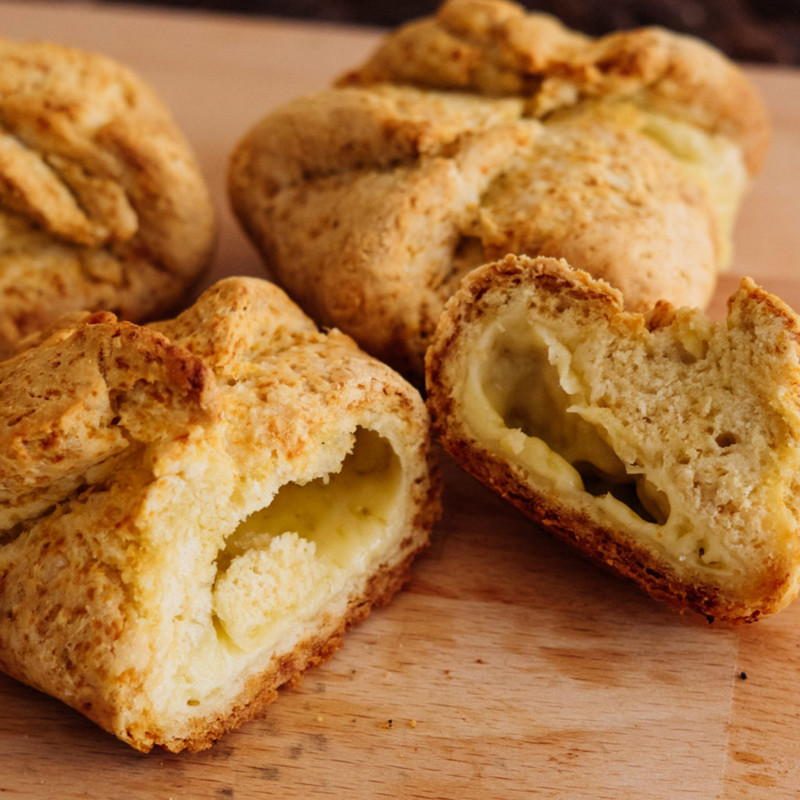 Pan relleno de queso (khachapurri) con Thermomix®